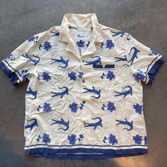 Vintage | Shirts | Vintage Y2k Tombolo Reptile Dysfunction Button Down ...